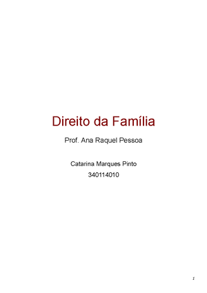 Direito DA Família E DOS Menores final 2019 - FACULDADE DE DIREITO DIREITO DA FAMÍLIA _ 2019 ...