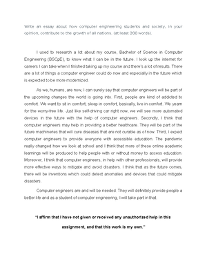 CPE 101 Automation - After you learned about automation, now you choose ...