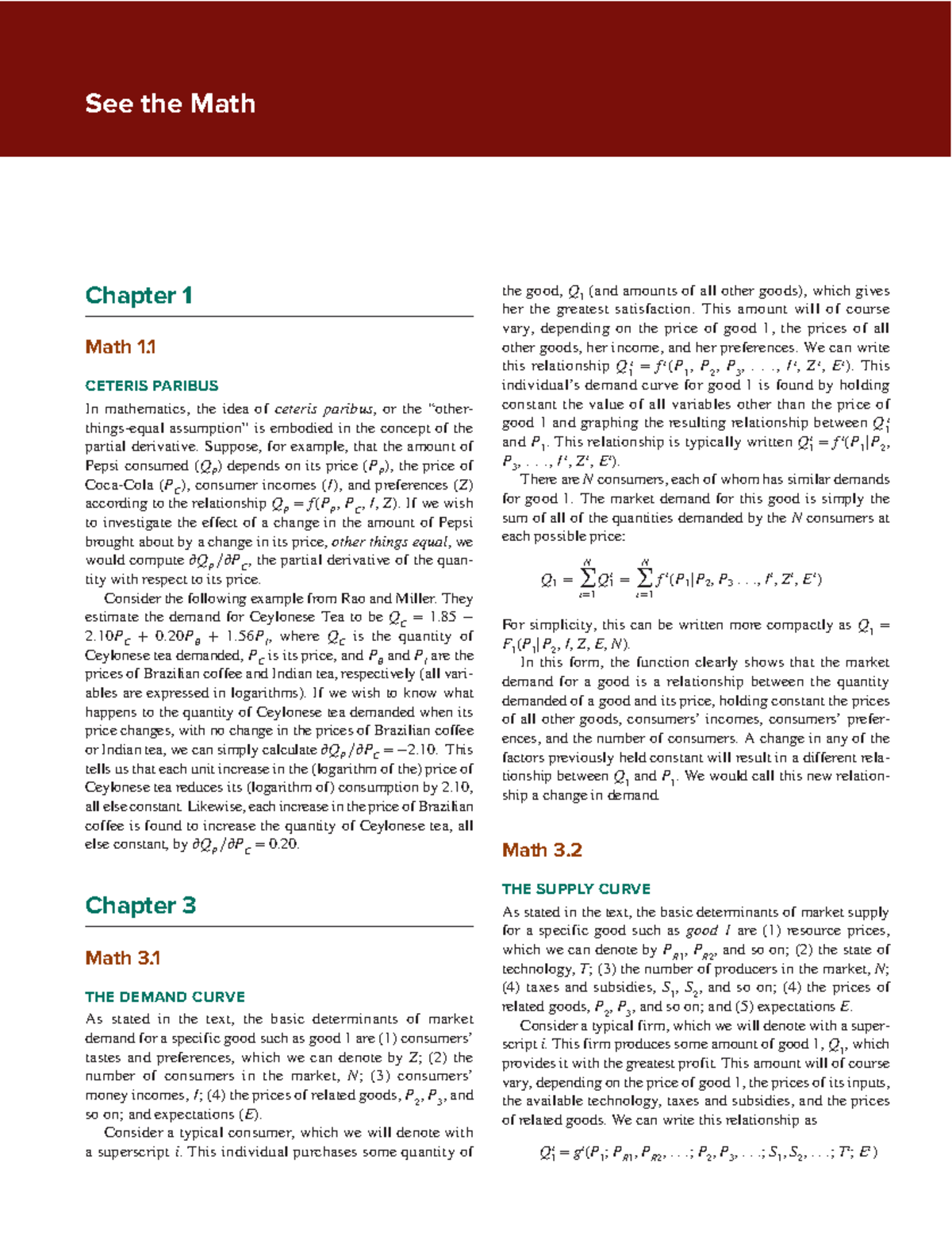 Math App - Practice Chap 11 - See the Math Chapter 1 Math 1. ####### CETERIS PARIBUS In ...