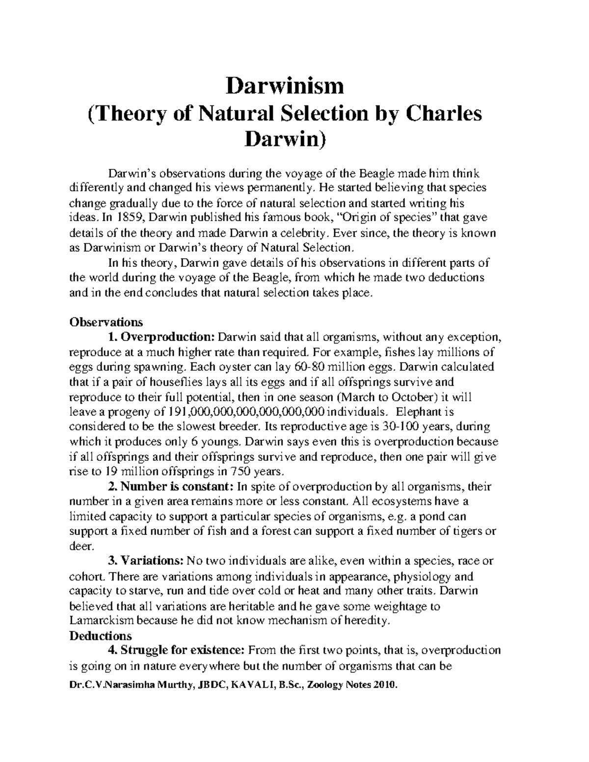 Darwinism - Theory of natural selection by charles darwin - Darwinism ...