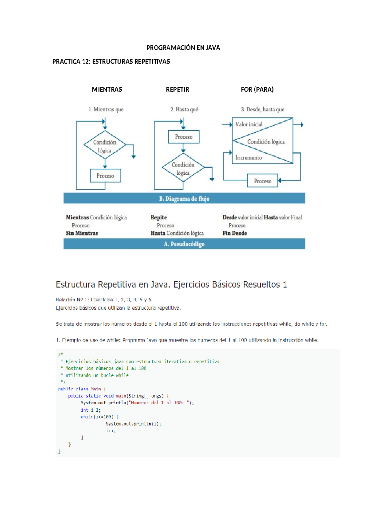 Practica - Programación de obras - PROGRAMACIÓN EN JAVA PRACTICA 12 ...