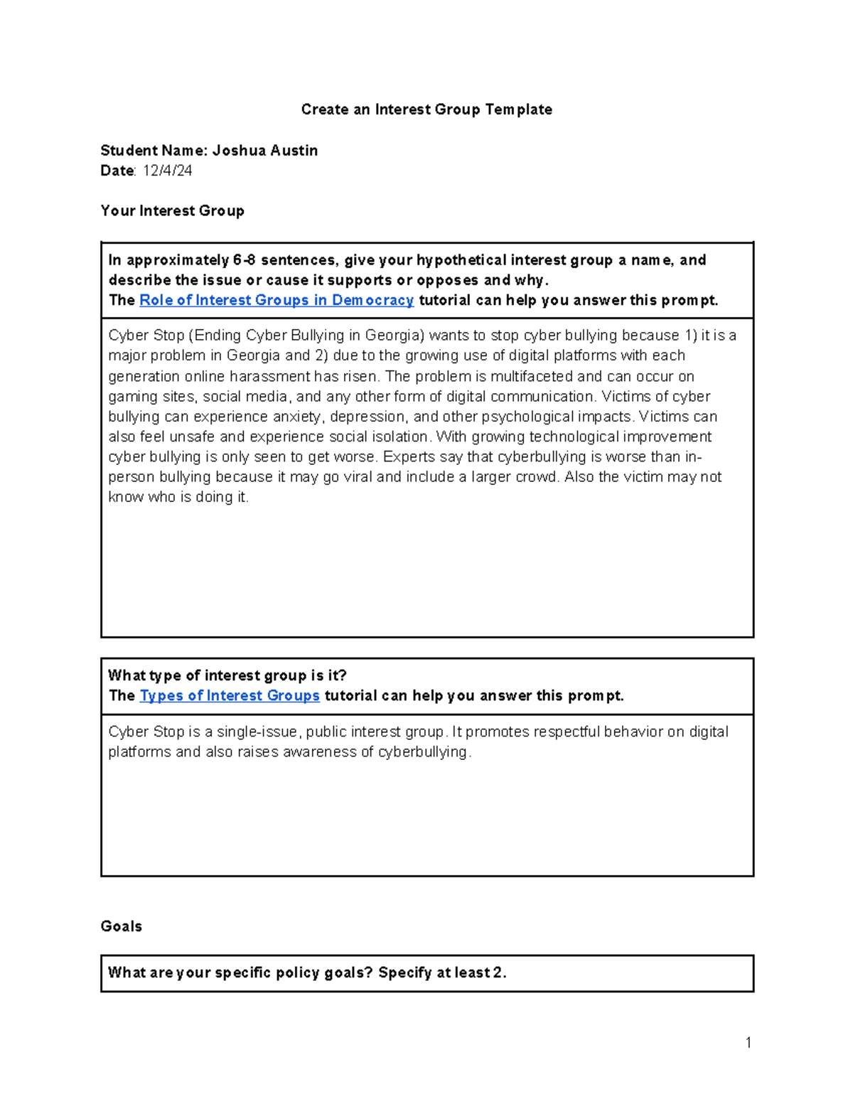 Create an Interest Group Template - Create an Interest Group Template ...