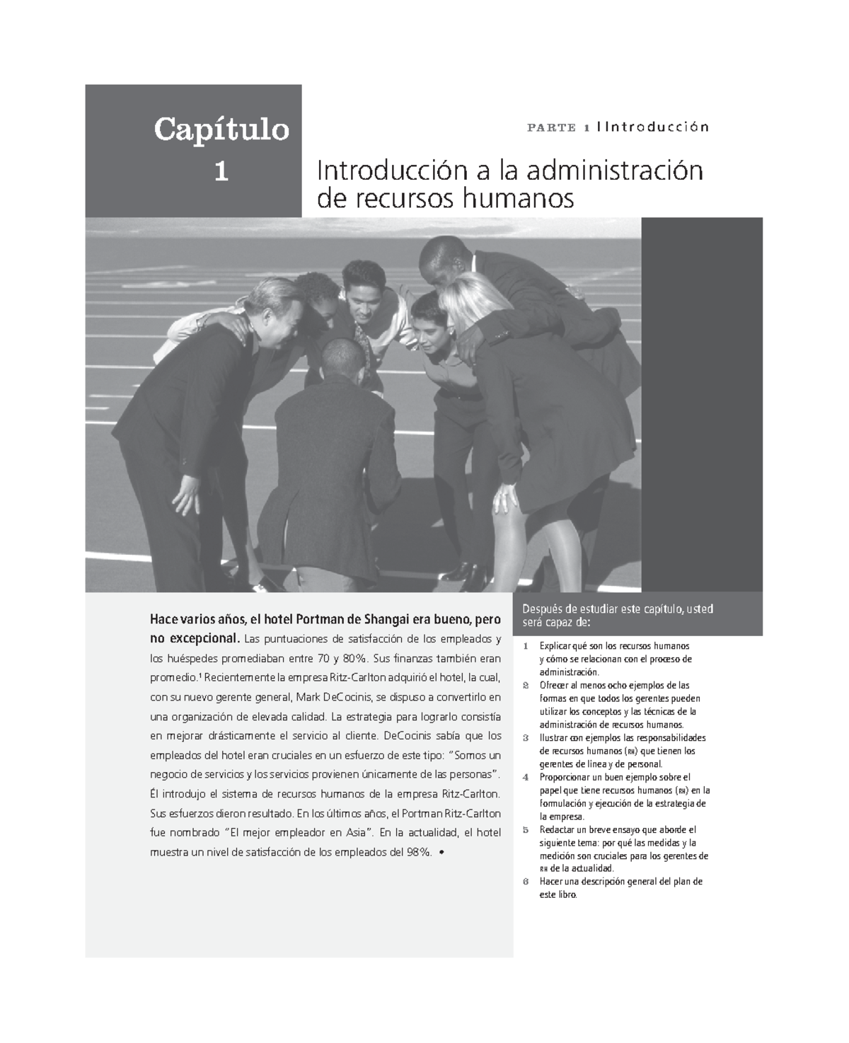 Dessler Capitulo 1 - Capitulos seleccionados según programa 2024 ...