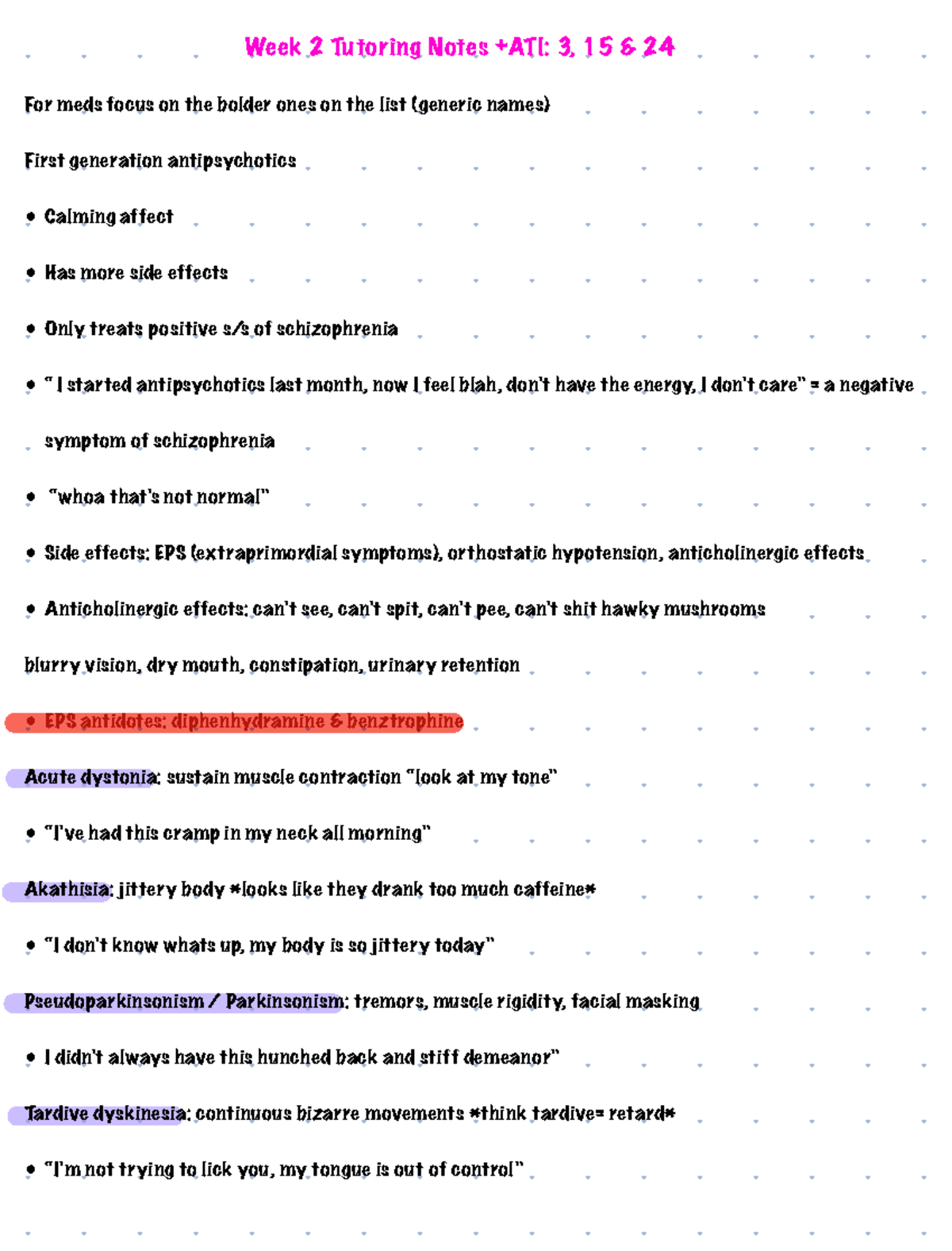 Note Jun 20, 2024 - Notes - Week 2 Tutoring Notes +ATI: 3, 15 & 24 For ...