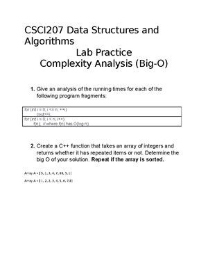 Lecture 11 - Sorting - m ka ma - CSCI 207: Fundamentals of Data ...
