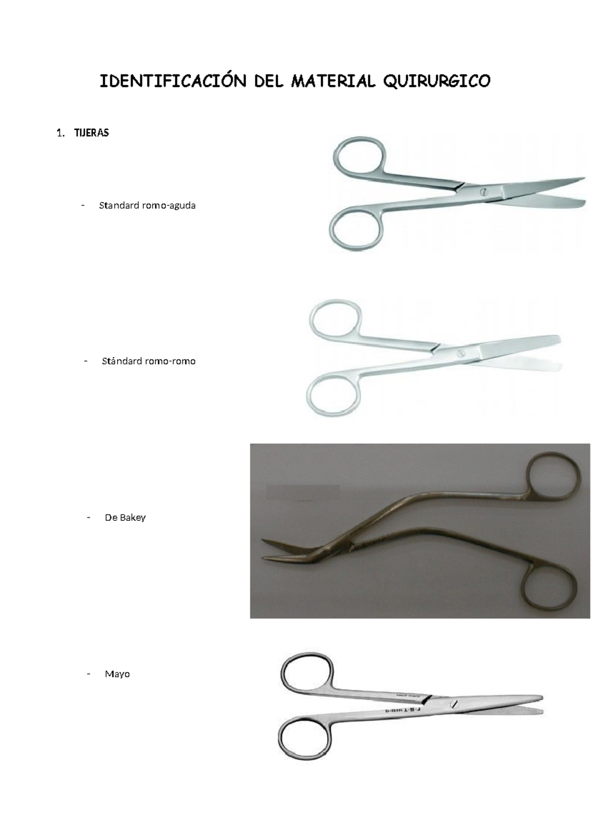 Instrumental Nagore Martin - IDENTIFICACIÓN DEL MATERIAL QUIRURGICO 1 ...