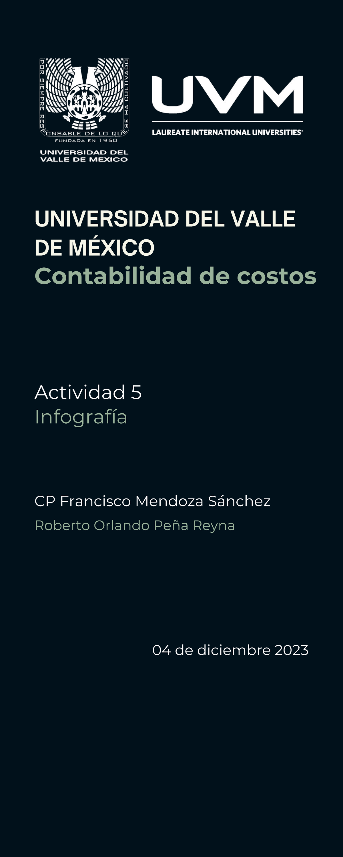 actividad 5 infografia - UNIVERSIDAD DEL VALLE DE MÉXICO Contabilidad de costos Actividad 5 ...