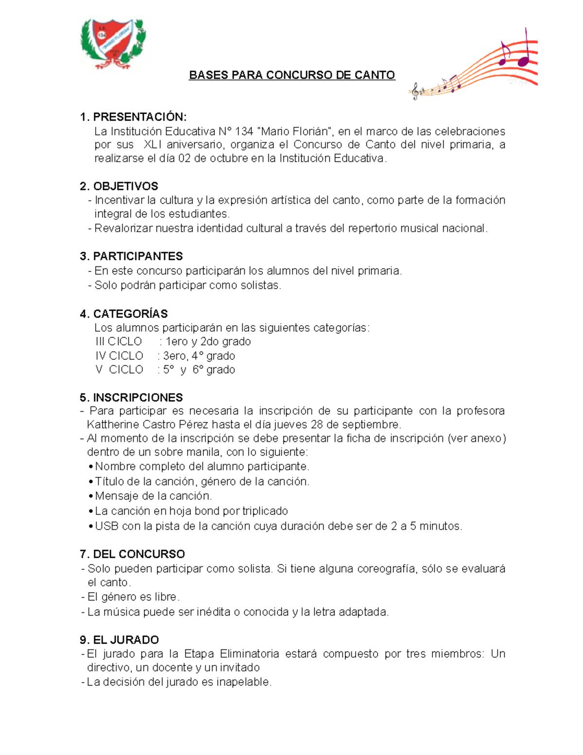 Bases del concurso de canto - BASES PARA CONCURSO DE CANTO 1 ...