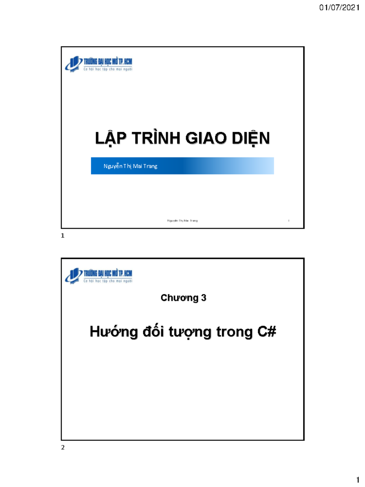 LTGD C3 - Lập trình giao diện - LẬP TRÌNH GIAO DIỆN 1 Nguyễn Thị Mai ...