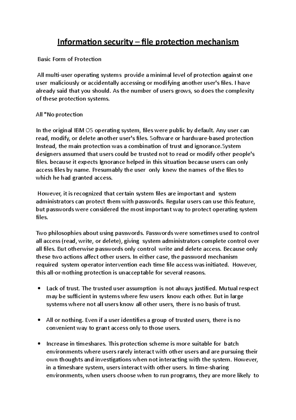 Information security – file protection mechanism - Information security ...