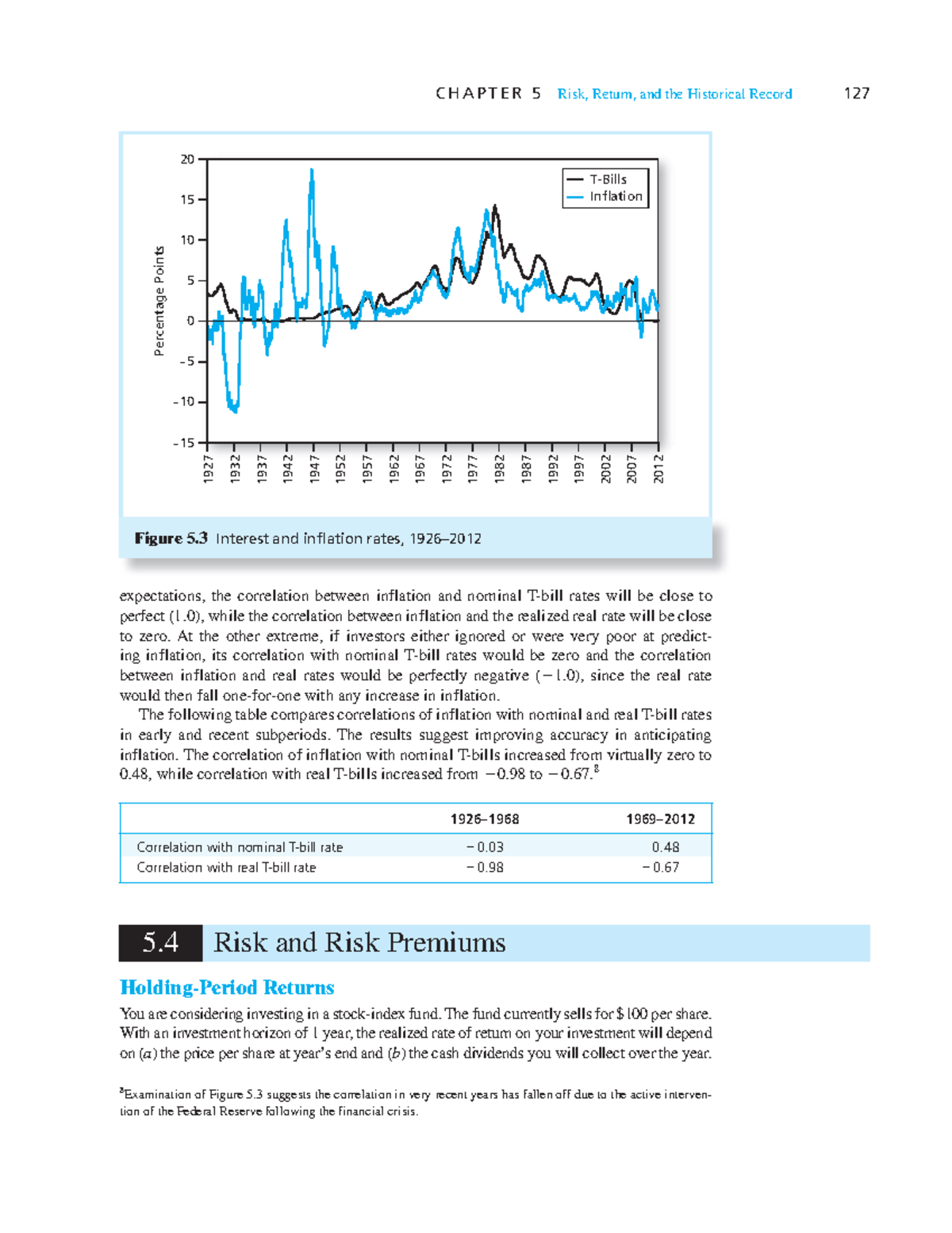 Chapter 5 Risk, Return and Historical Record - C H A P T E R 5 Risk, Return, and the Historical ...