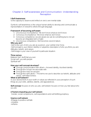 COMM 1310 chp 2 - chapter 2 notes of communication textbook laura ...