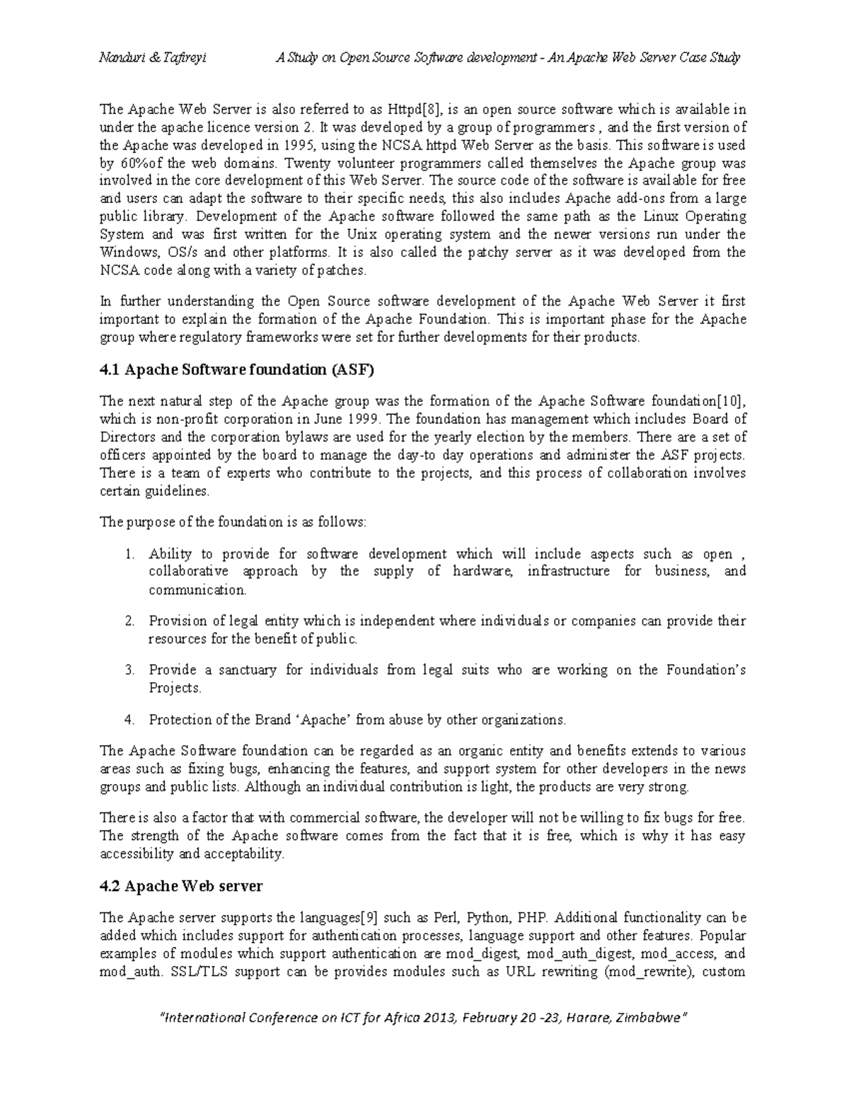 An Apache Web Server Case Study - Nanduri & Tafireyi A Study on Open ...