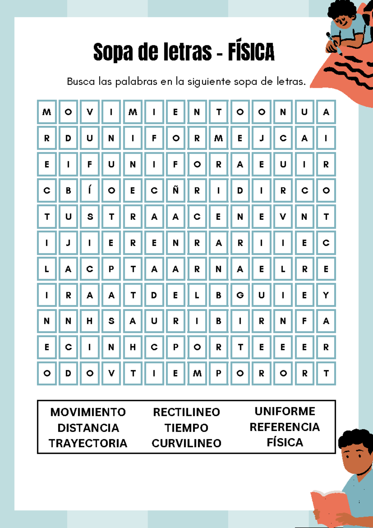 El Tiempo Libre Sopa De Letras Ficha De Ejercicios Azul Ilustrativo ...