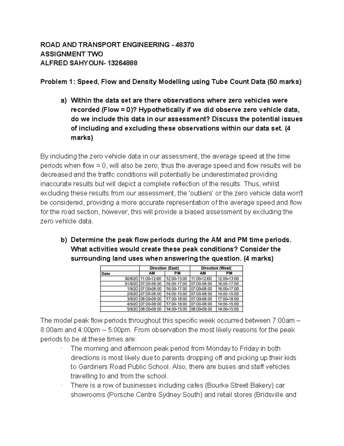 Rt Assignment 2 Road And Transport Engineering 48370 Assignment