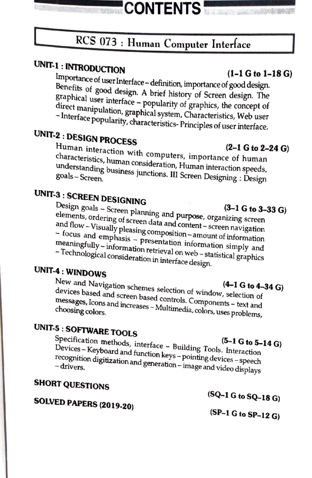 Human Computer Interface - B.tech - Studocu