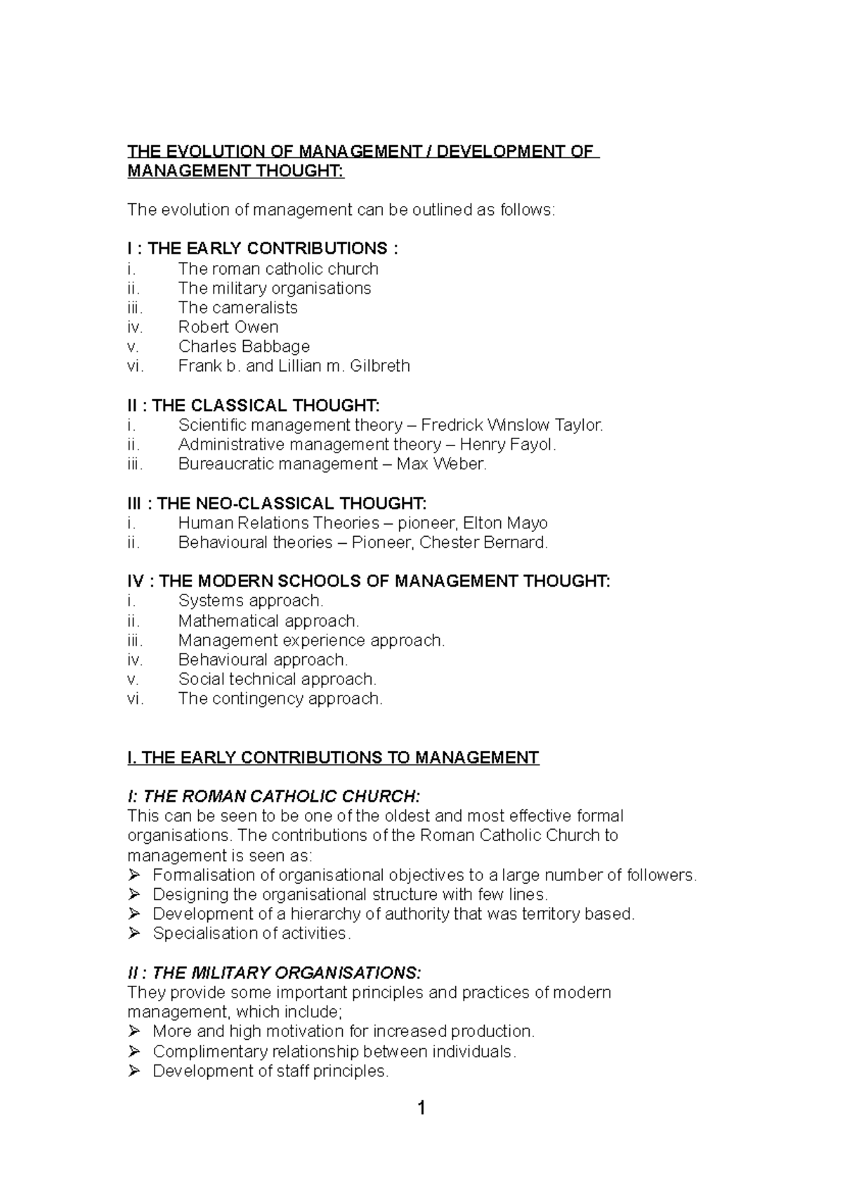 PPM Notes-THE Evolution OF Management-2021 - THE EVOLUTION OF ...