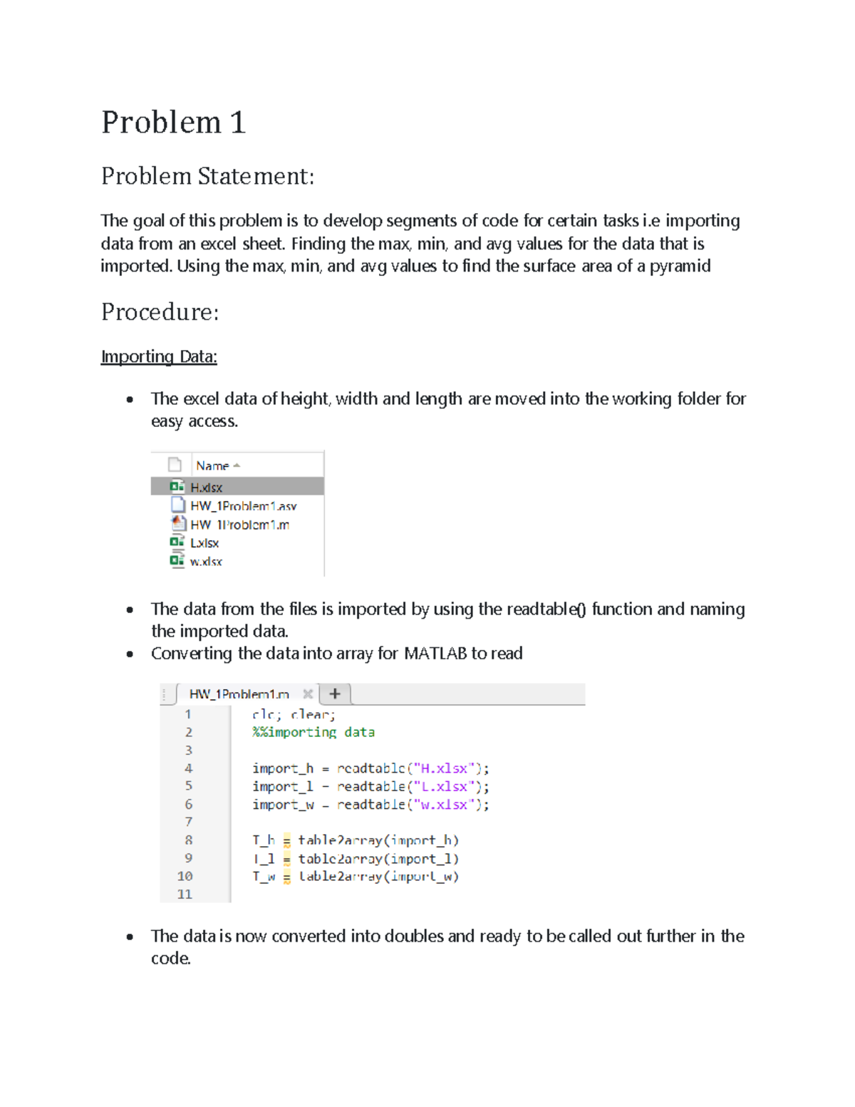 HOMEWORK 1 ESTHER RODRIGUEZ - Problem 1 Problem Statement: The goal of ...