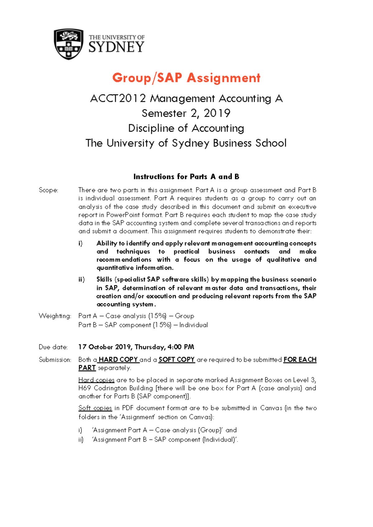 Group SAP Assignment 2019 S2 v2 - Warning: TT: undefined function: 32 Group/SAP Assignment ...