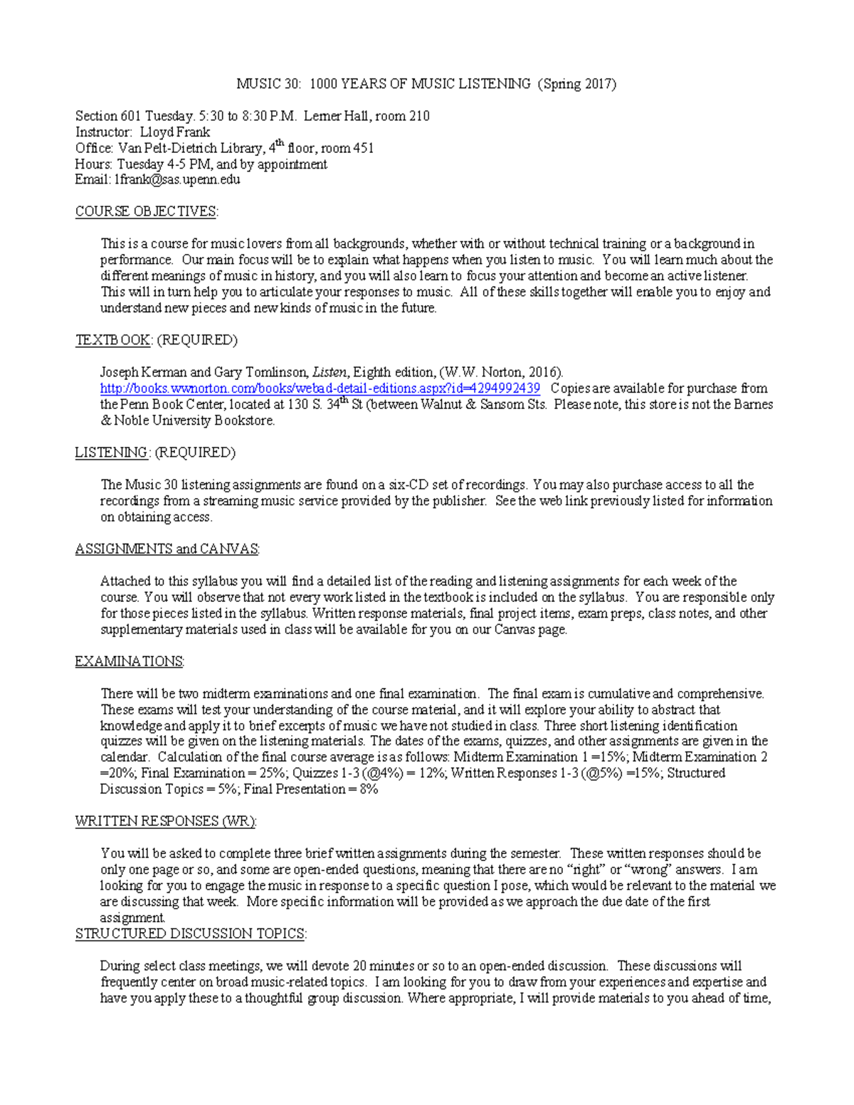Copy of 30Syllabus Spring 2017 - MUSIC 30: 1000 YEARS OF MUSIC ...