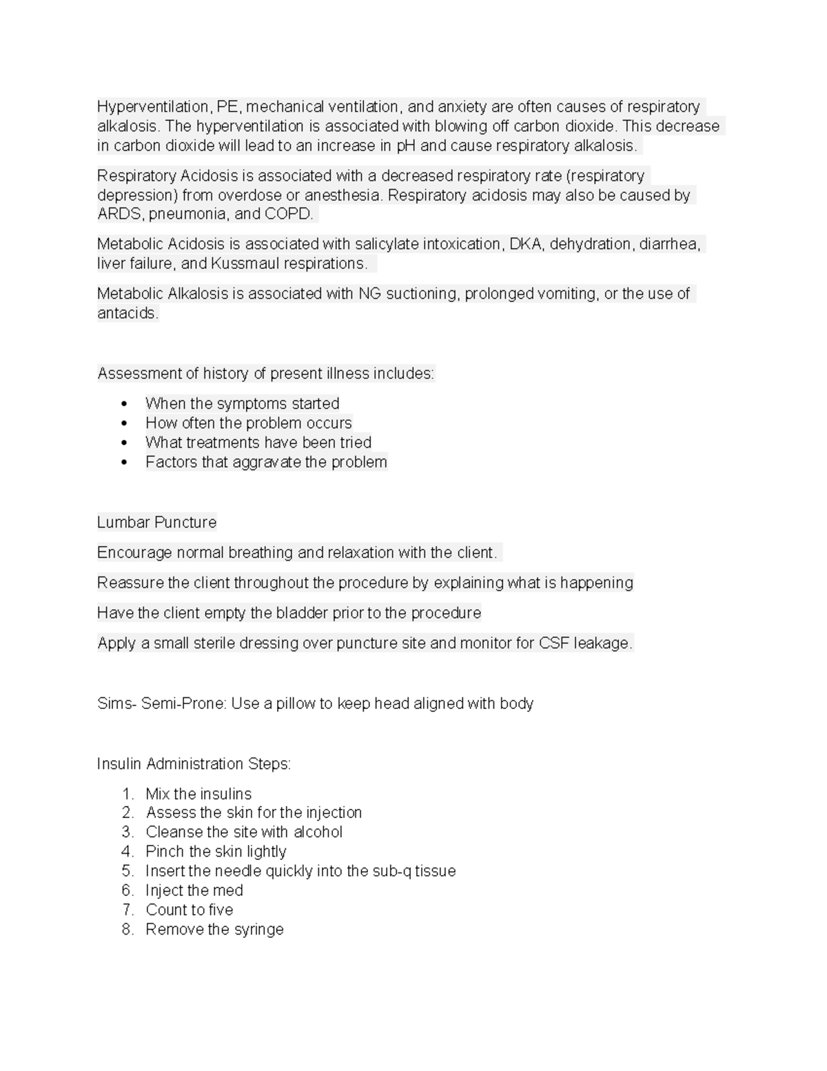 NUR 283 Comp Practice - Nurse exam review - Hyperventilation, PE ...