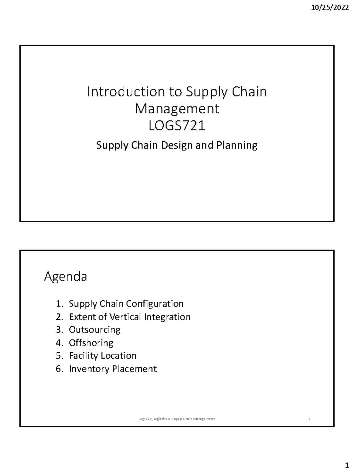 2 - Introduction to Logistics - Introduction to Supply Chain Management ...