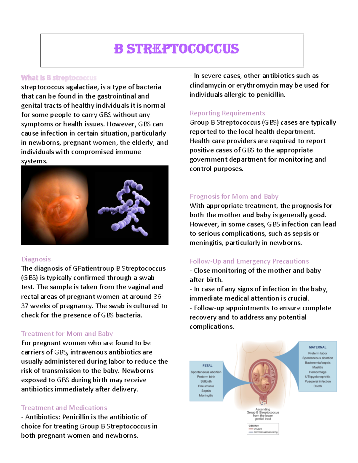 Group B Streptococcus (GBS) Overview and Treatment Guidelines ...