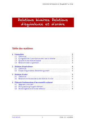 Cours nombres premiers - Les nombres premiers - DERNIÈRE IMPRESSION LE ...