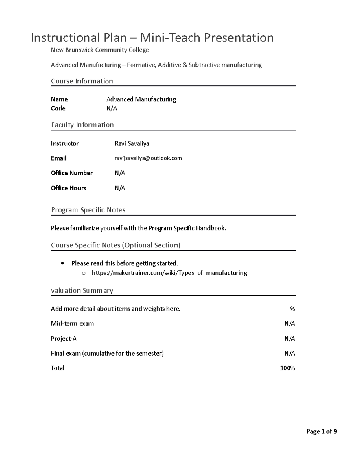 Ip template word - most important - New Brunswick Community College ...