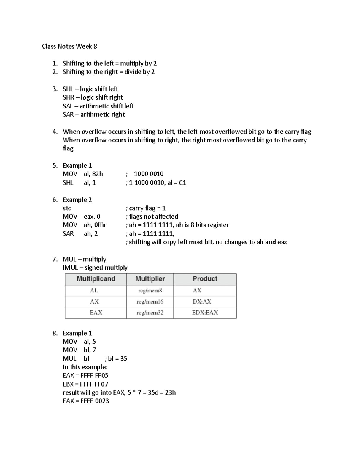 Week 8 Class Notes - CMPE 102 - SJSU - Studocu