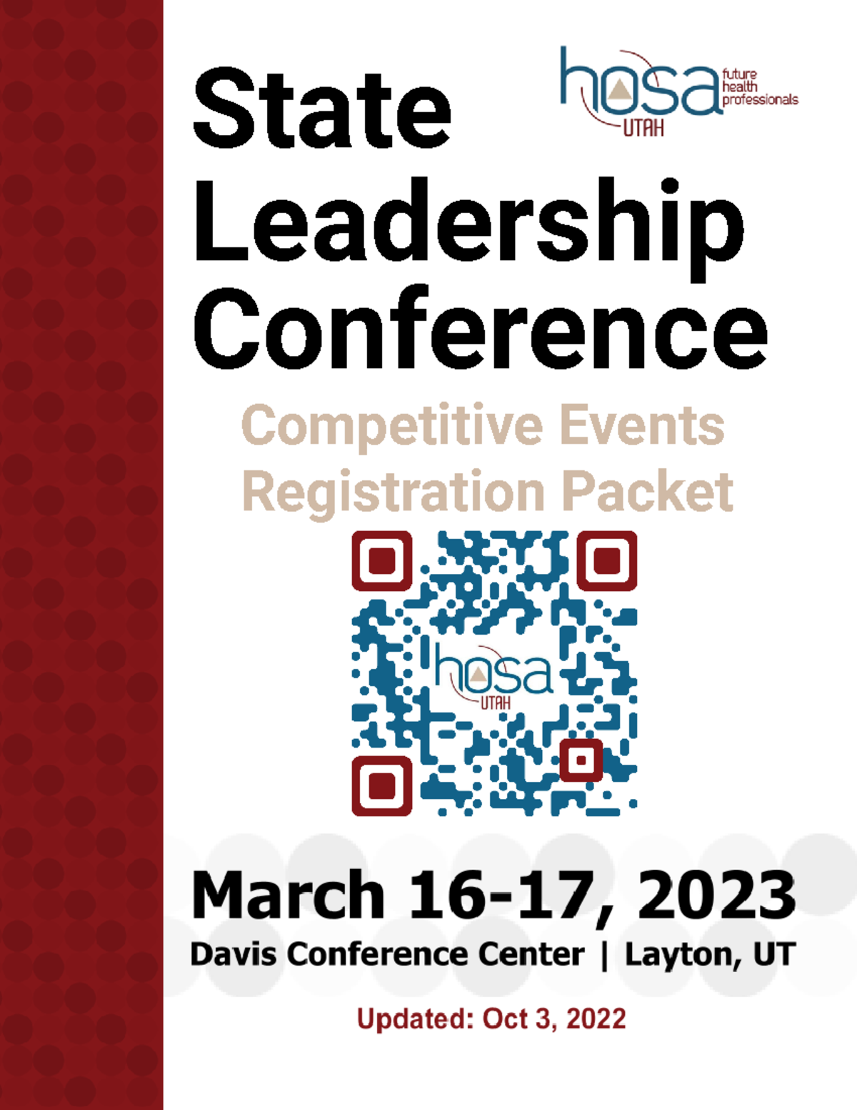 2023 HOSA SLC Registration Packet-20221003 - State Leadership Conference Competitive Events ...