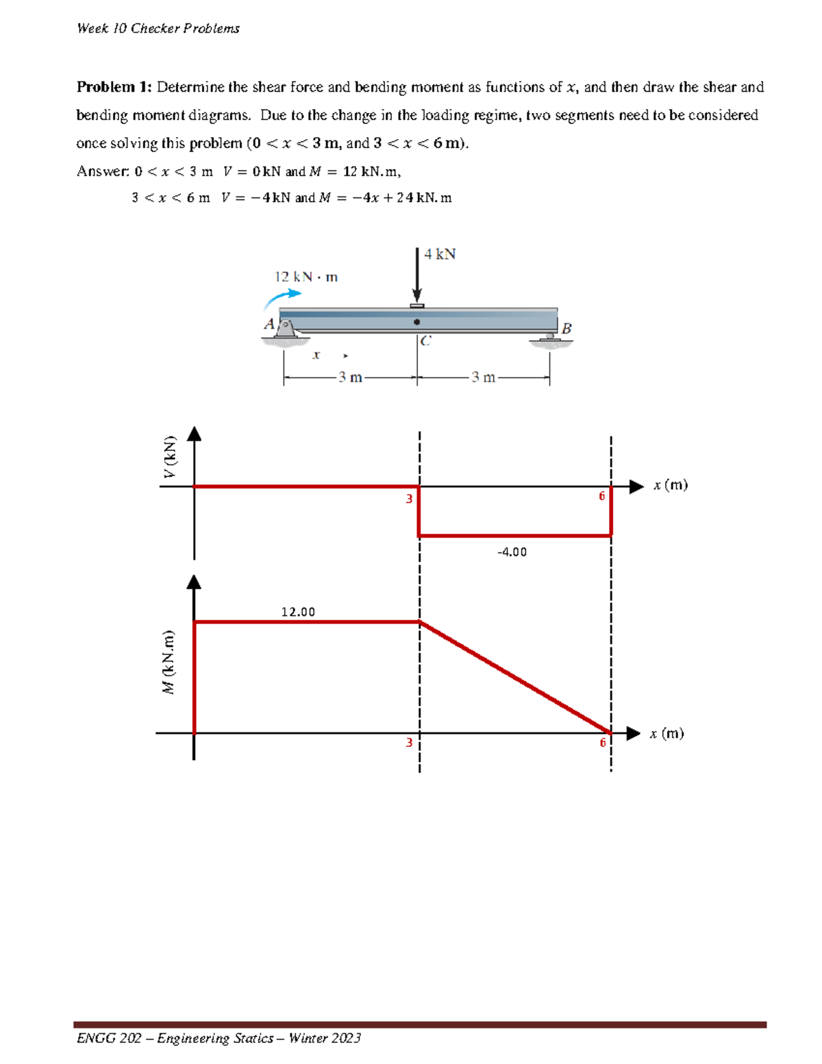 Week 10 Checker Problems - Week 10 Checker Problems ENGG 202 ...