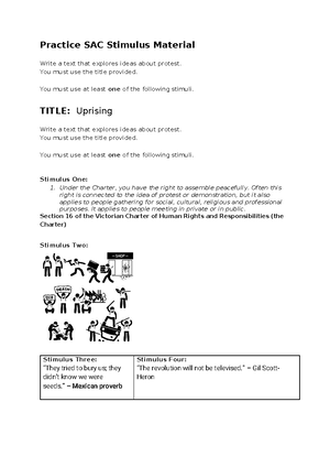 More Practice Stimulus Material - Practice Stimulus Material Four Write ...