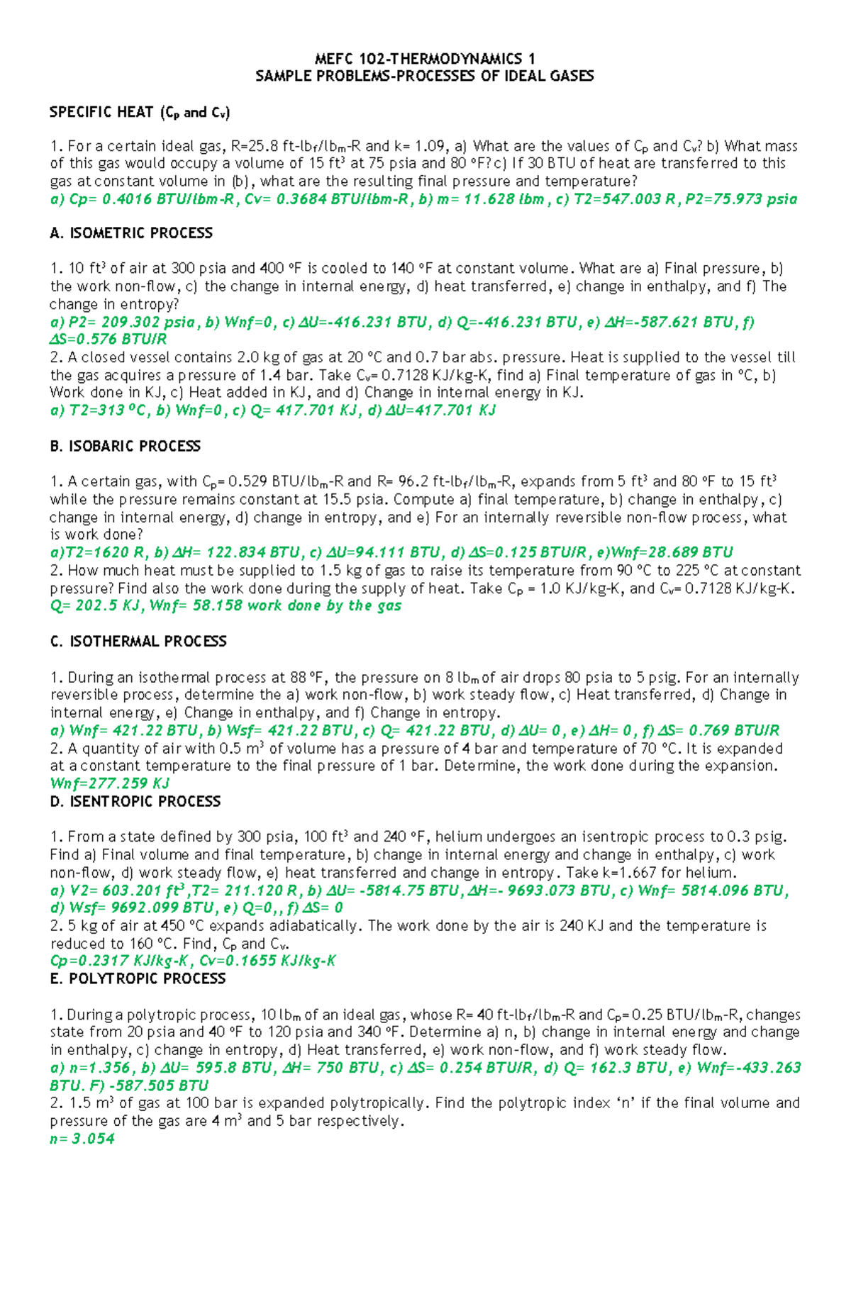 Sample- Problems- Processes-OF- Ideal- Gases-with- Answers - MEFC 102 ...