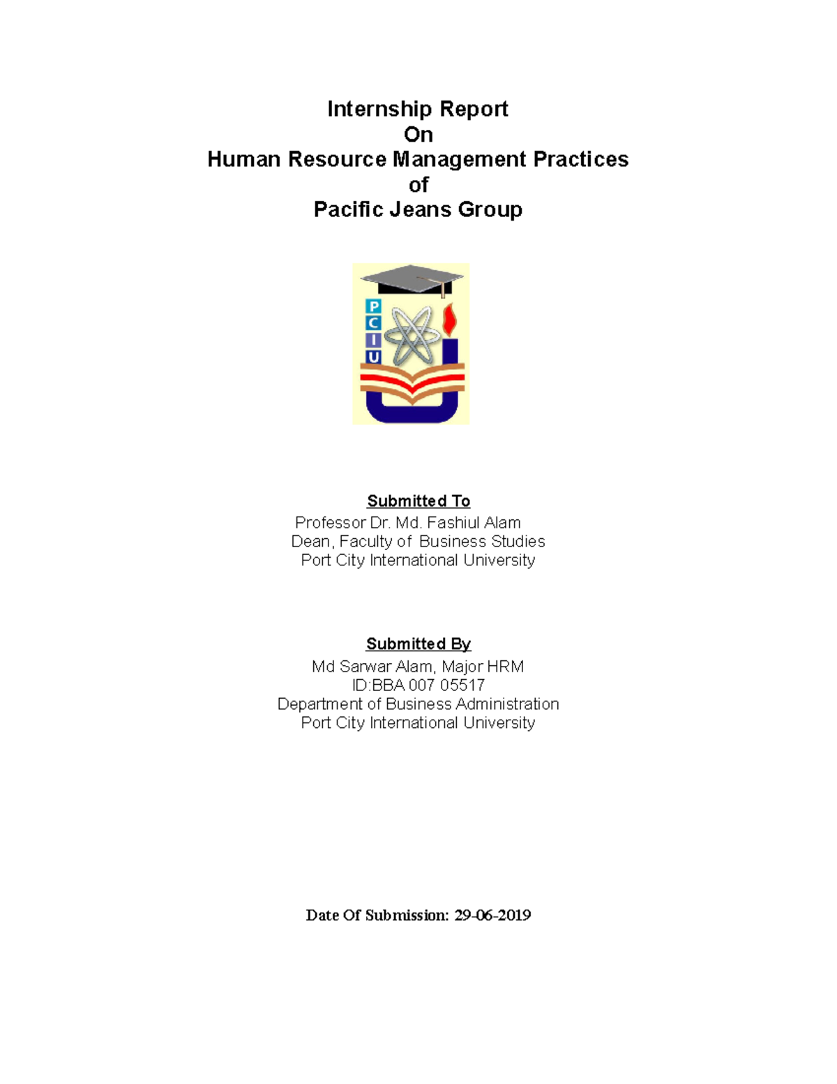 Internship Report On Human Resource Mana - Internship Report On Human ...