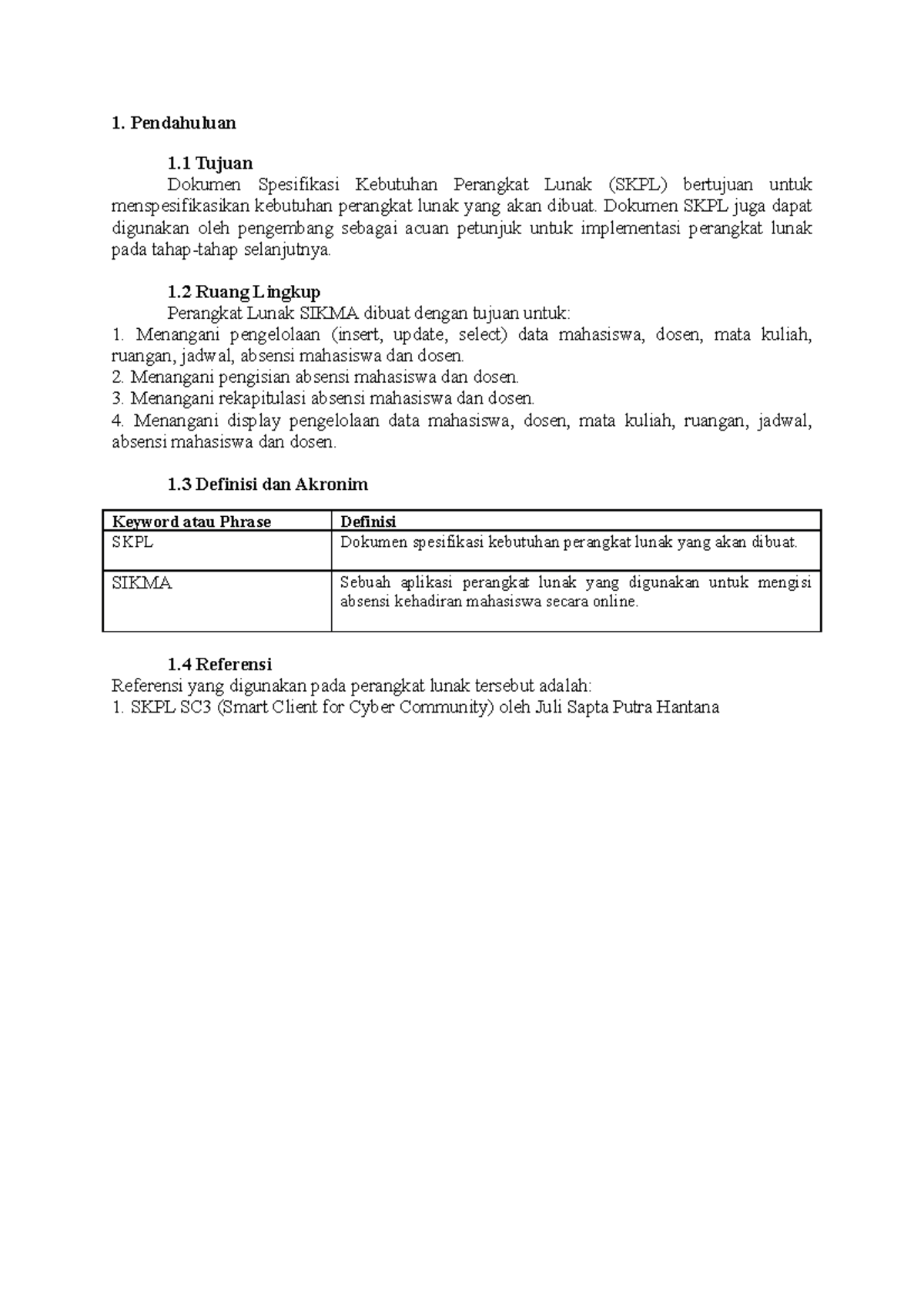 SKPL Project - Dokumen Spesifikasi Kebutuhan Perangkat Lunak ...