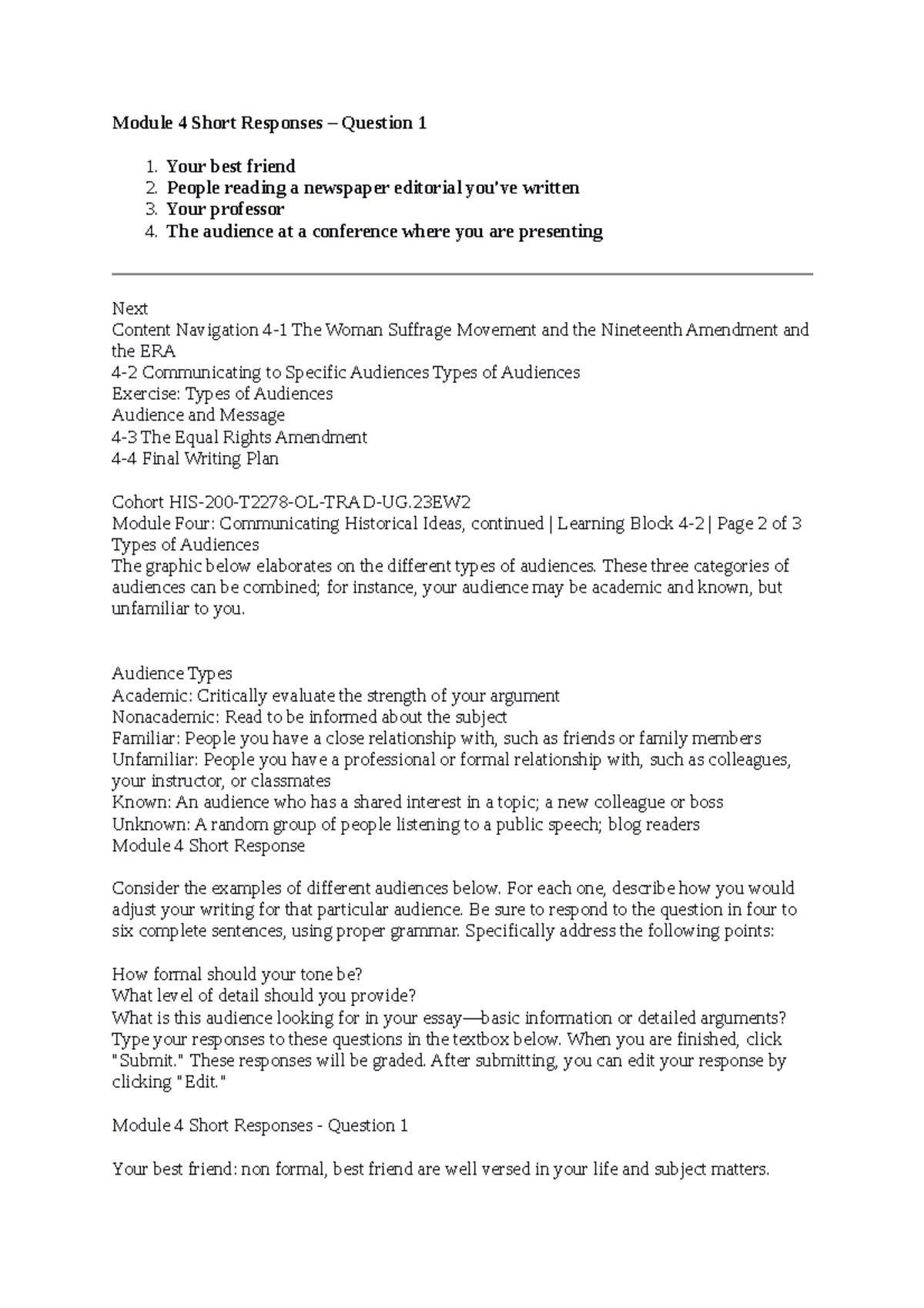 Mathew Allen HIS 200 Applied History (1) - Module 4 Short Responses ...