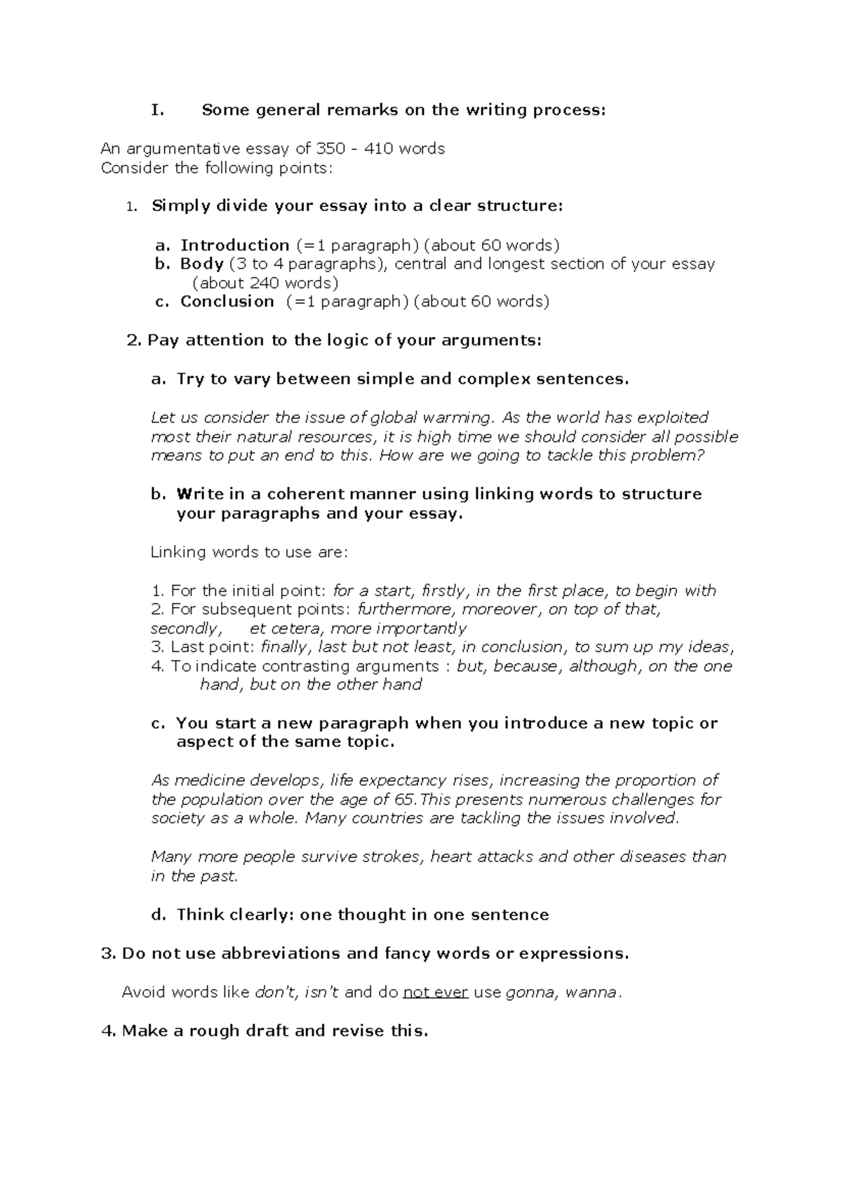 Essay writing in class 5 - I. Some general remarks on the writing ...