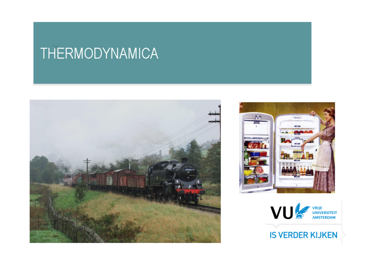 Thermodynamica 1F2SBI 1 - THERMODYNAMICA OOK TOEPASBAAR OP KLEINE ...