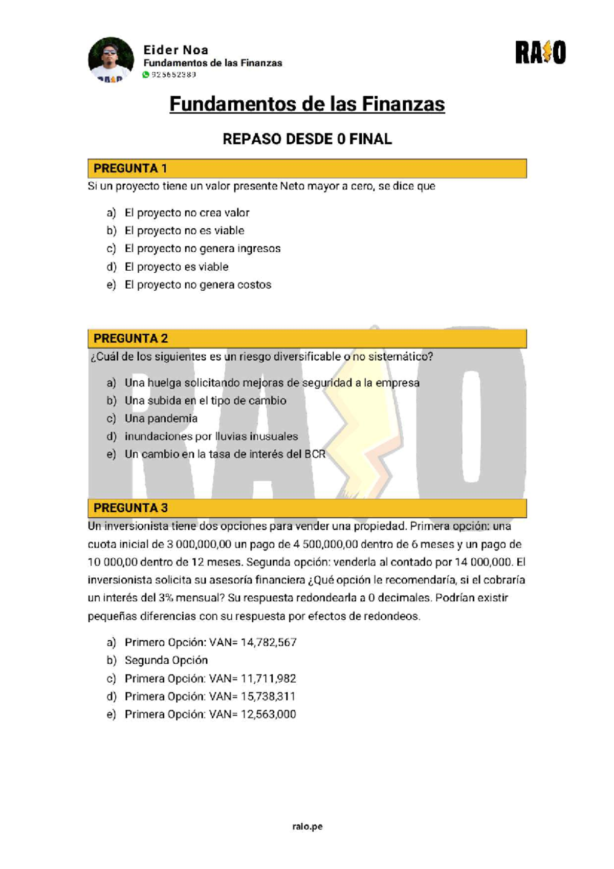 Raio Repaso desde 0 Funda Fi Final 2022 page-0001 - Finanzas corporativas - Studocu