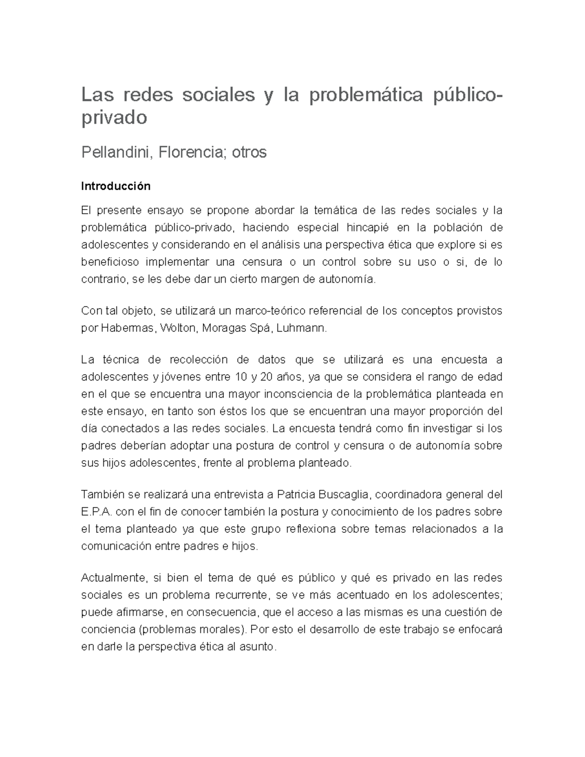 Las redes sociales y la problemática público ensayo - Las redes ...