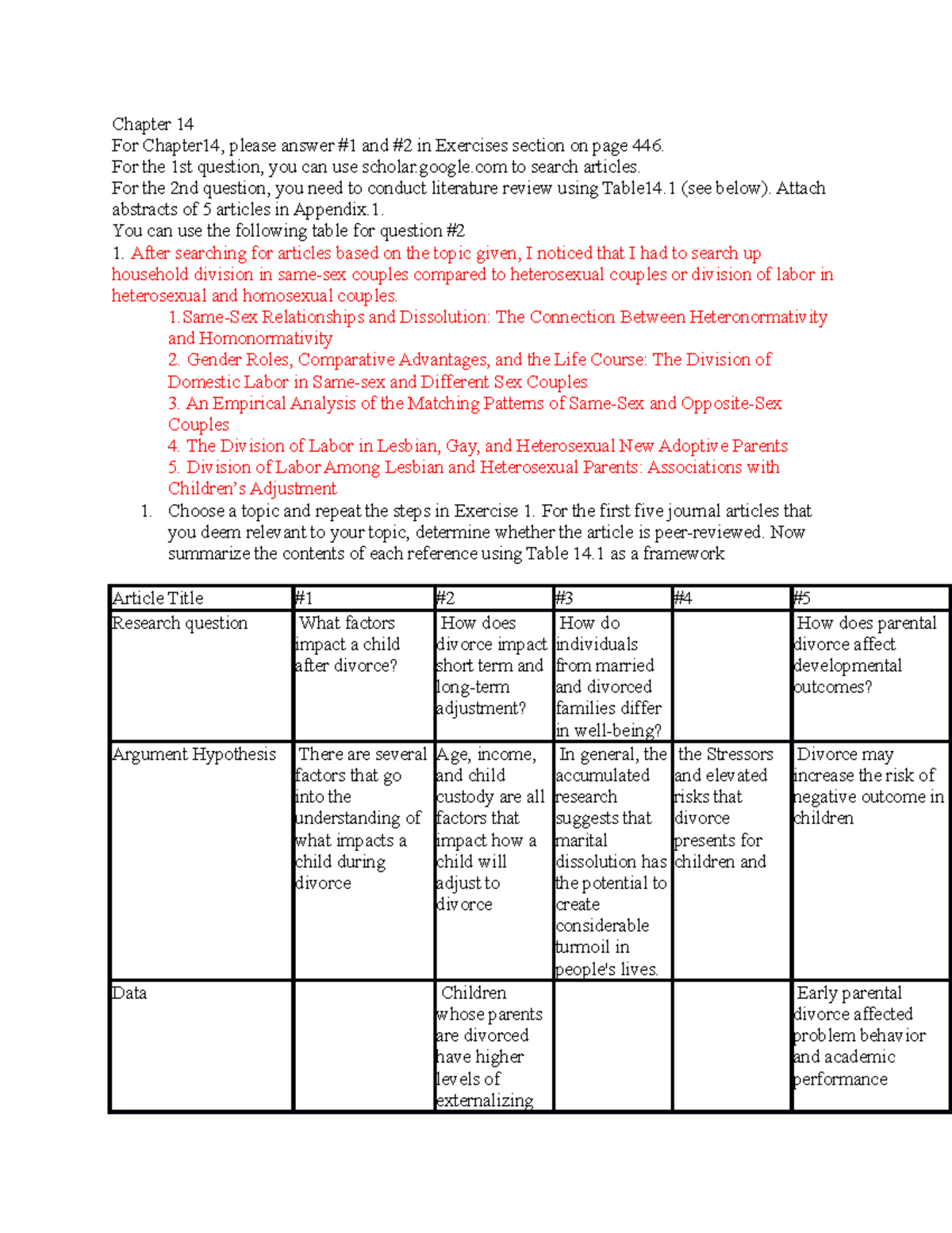 Reserach methods Homework - Chapter 14 For Chapter14, please answer #1 ...