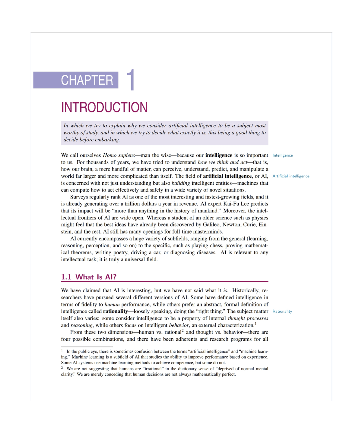 Aima ch1 - AIMA book for hisc - hisc 86 - Studocu