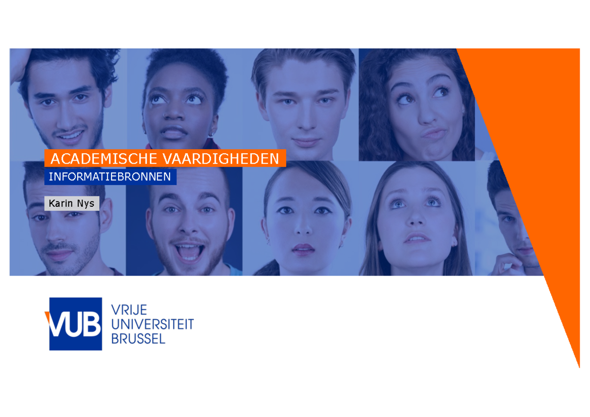 PPT LES 2: Informatiebronnen - INFORMATIEBRONNEN ACADEMISCHE ...