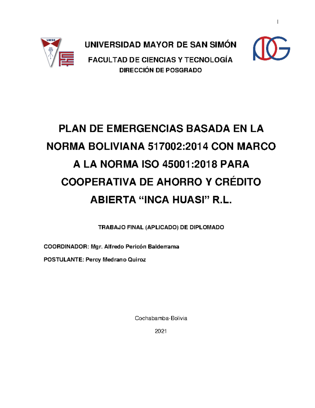 Perfil Trabajo Aplicado (Percy Medrano Quiroz) - copia 1 - I ...