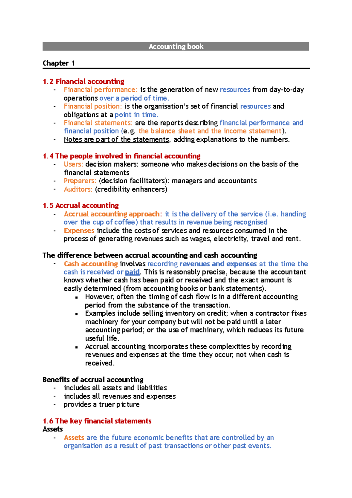 Accounting-book - Summary Accounting - Accounting book Chapter 1 1 ...