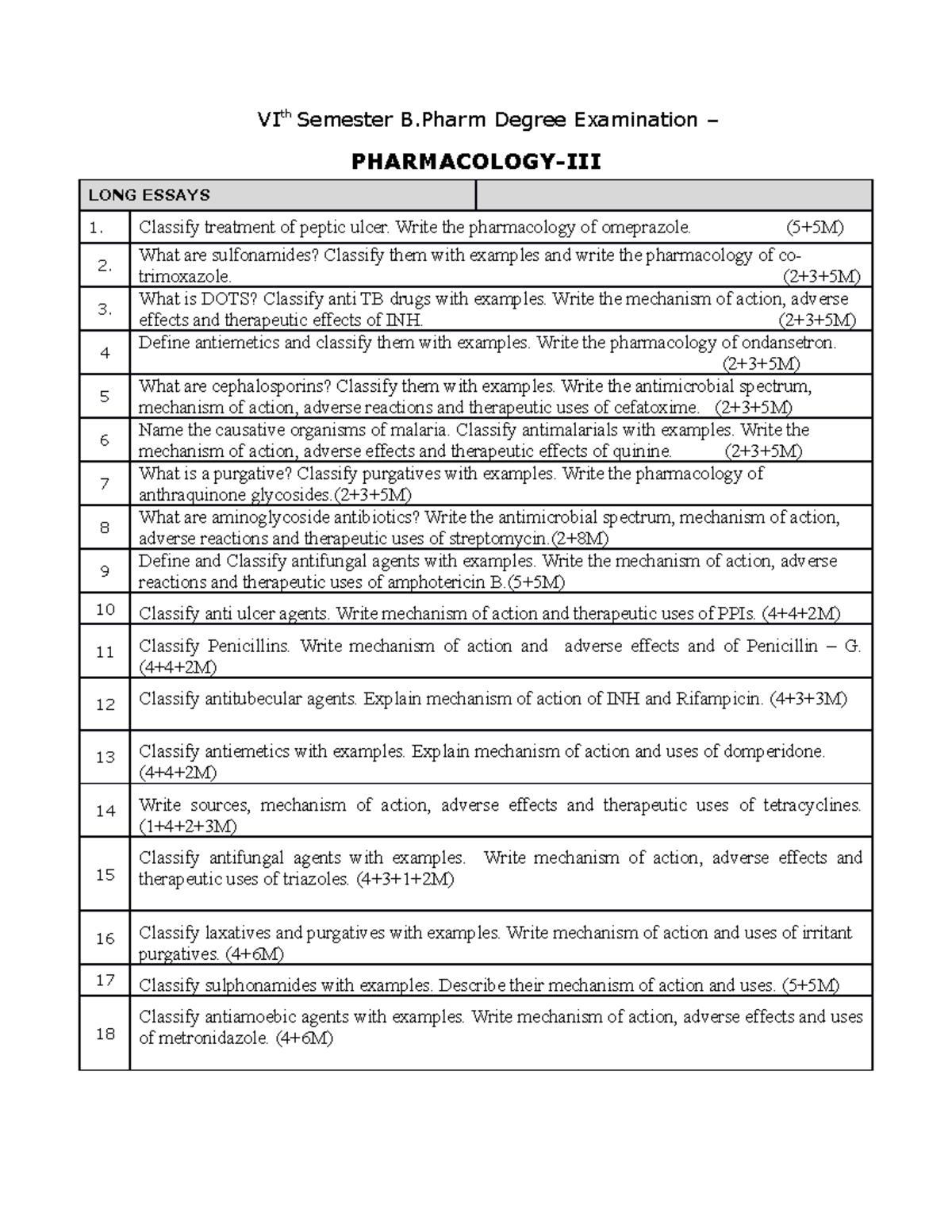 Cology 3 QB - Study material - VIth Semester B Degree Examination ...