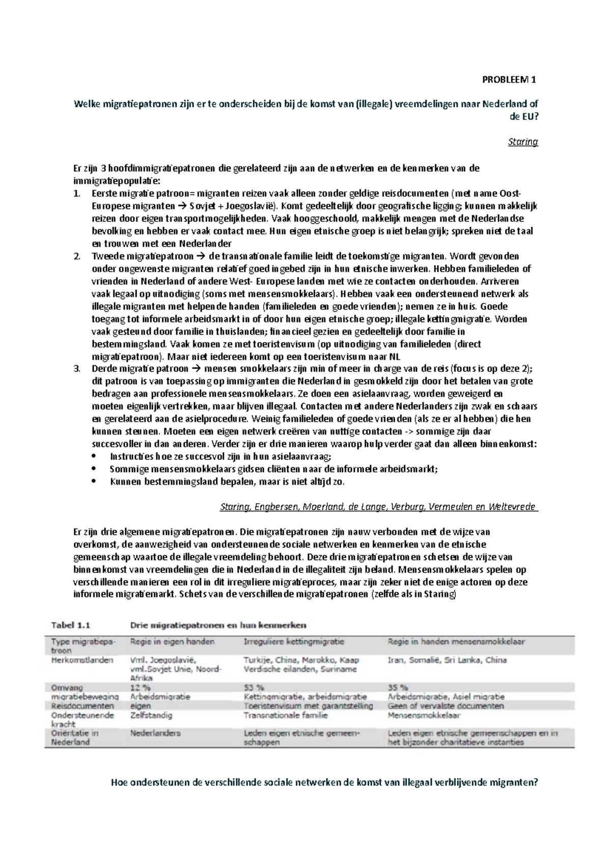 Probleem 1 - PROBLEEM 1 Welke migratiepatronen zijn er te onderscheiden bij de komst van ...