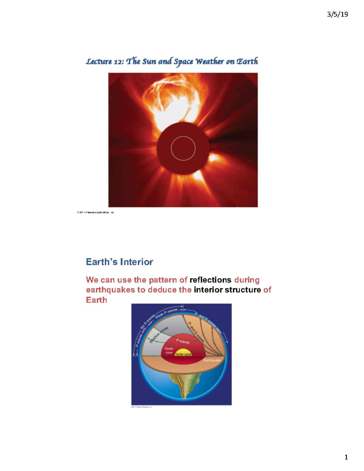 Lecture 12 Student Notes - © 2014 Pearson Education, Inc. Lecture 1 2 ...