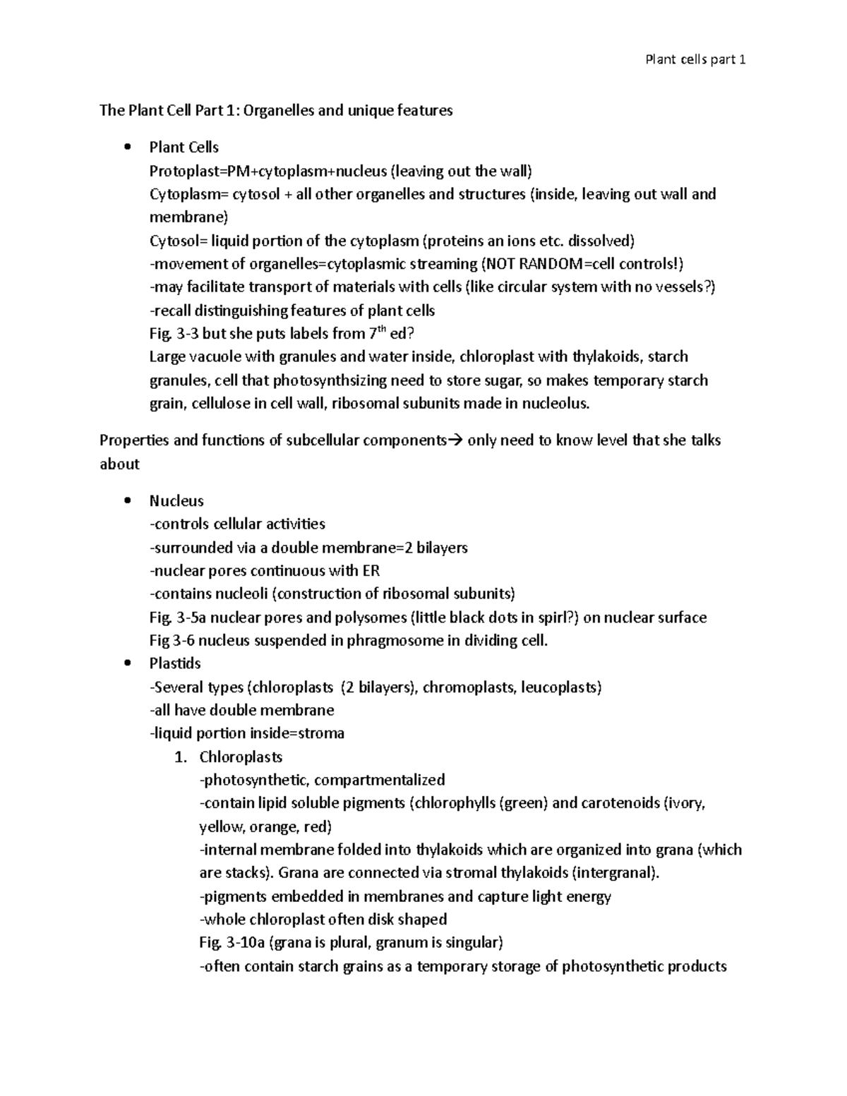 02 plant cells part 1 - notes - The Plant Cell Part 1: Organelles and ...